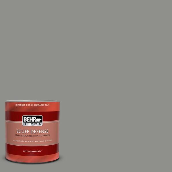 BEHR ULTRA 1 qt. #PPU24-20 Letter Gray Extra Durable Flat Interior ...