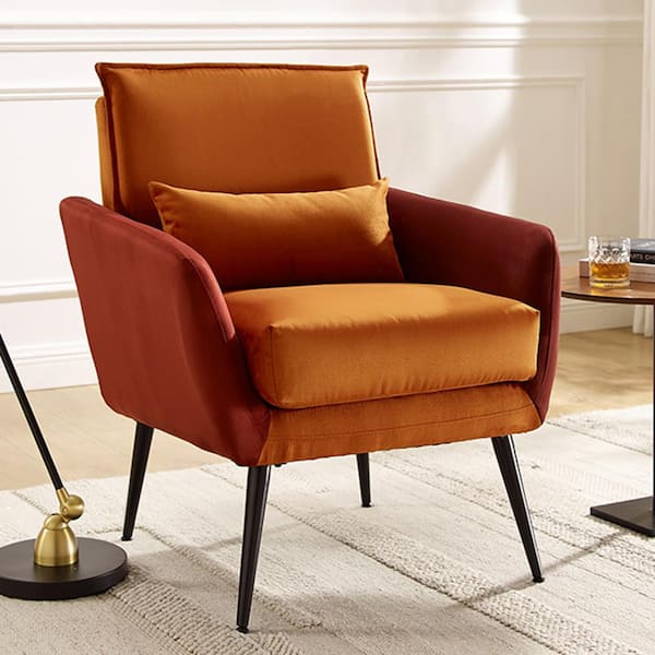 Art Leon MIA Orange Fabric Accent Arm Chair SF033-1-1 - The Home Depot