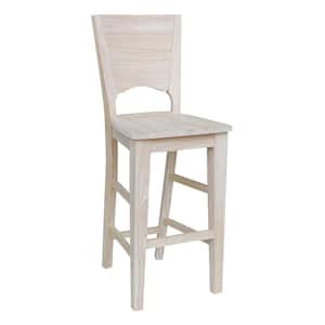 International Concepts 30 in. Unfinished Wood Bar Stool S-103 - The ...