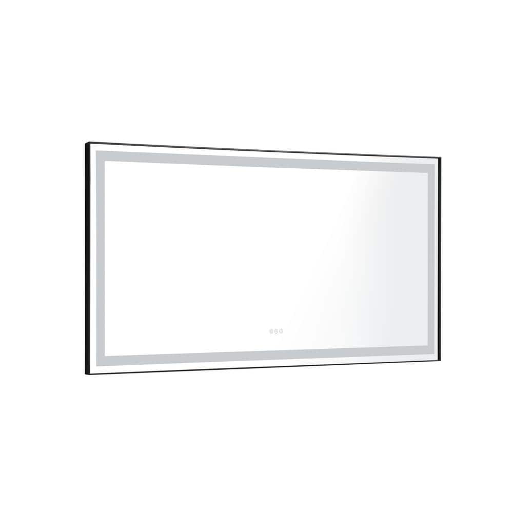 ANGELES HOME 84 in. W x 36 in. H Large Rectangular Aluminium Framed ...