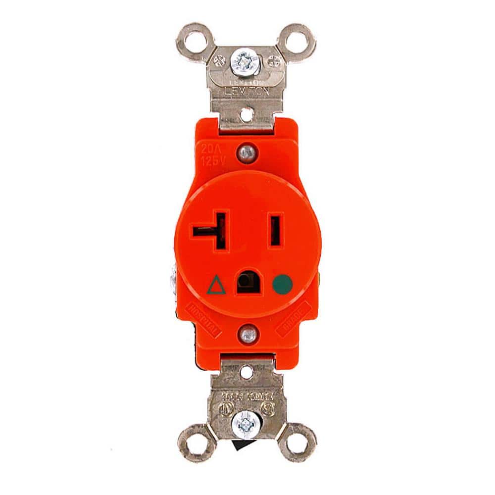 Leviton 20 Amp 125 V Industrial Grade Isolated Ground Single Outlet ...