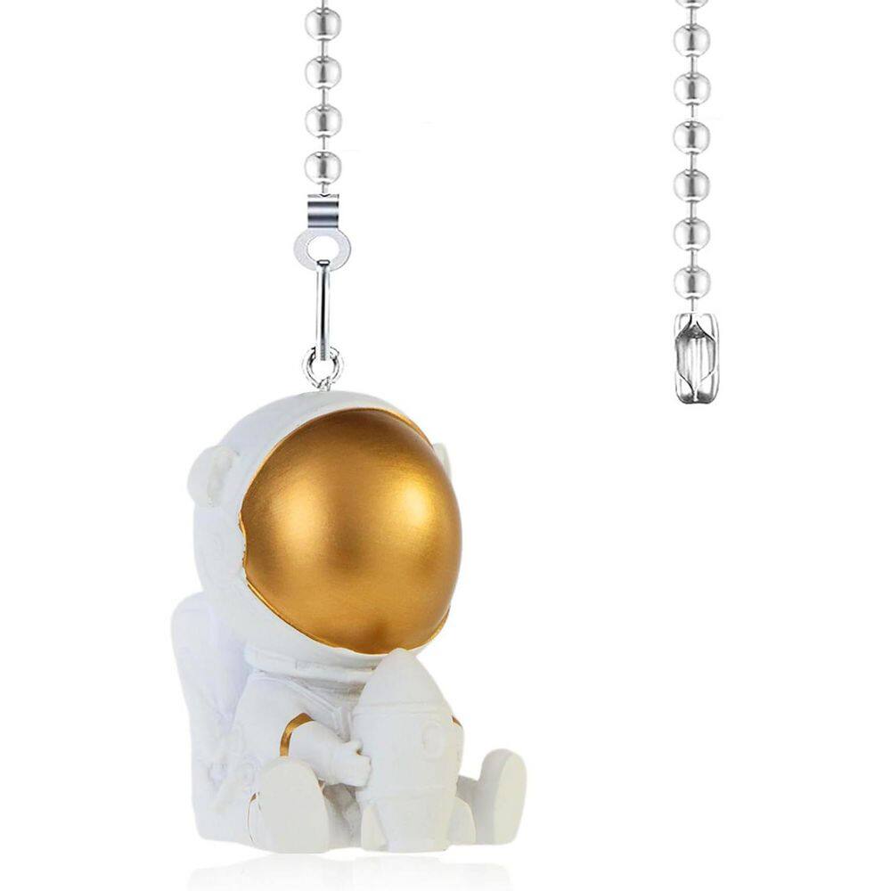 phyfalip Galactic 12 in. Mini Gold Spaceman Ceiling Fan Pull Chains ...