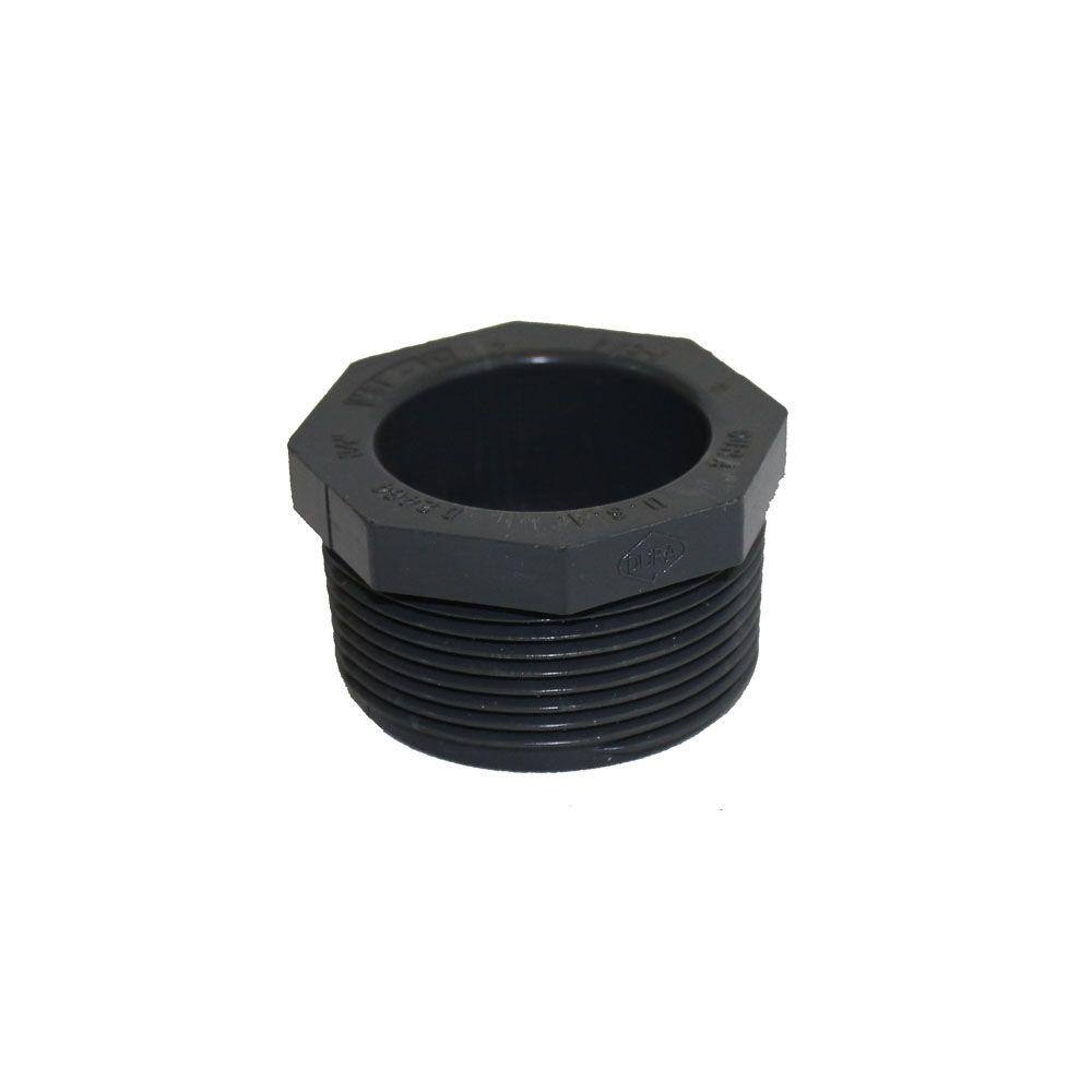 DURA 1-1/2 in. Sch. 80 PVC Threaded Plug C850-015 - The Home Depot