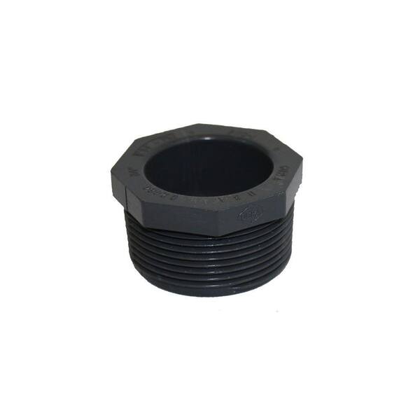 DURA 1-1/2 in. Sch. 80 PVC Threaded Plug C850-015 - The Home Depot