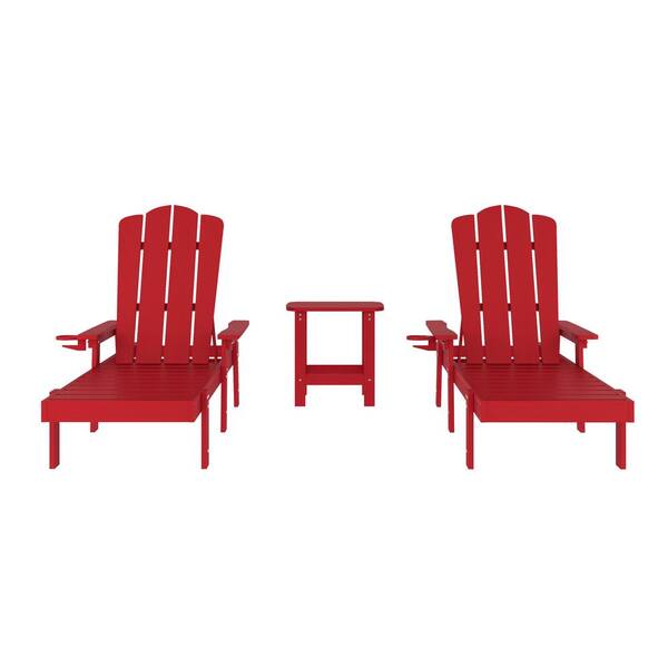 Carnegy Avenue Red 3-Piece Plastic Patio Conversation Set CGA-LE-533484 ...