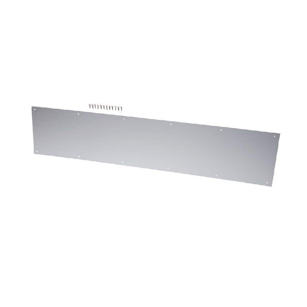 Everbilt 8 in. x 34 in. Satin Nickel Kick Plate 62011.0 - The Home Depot