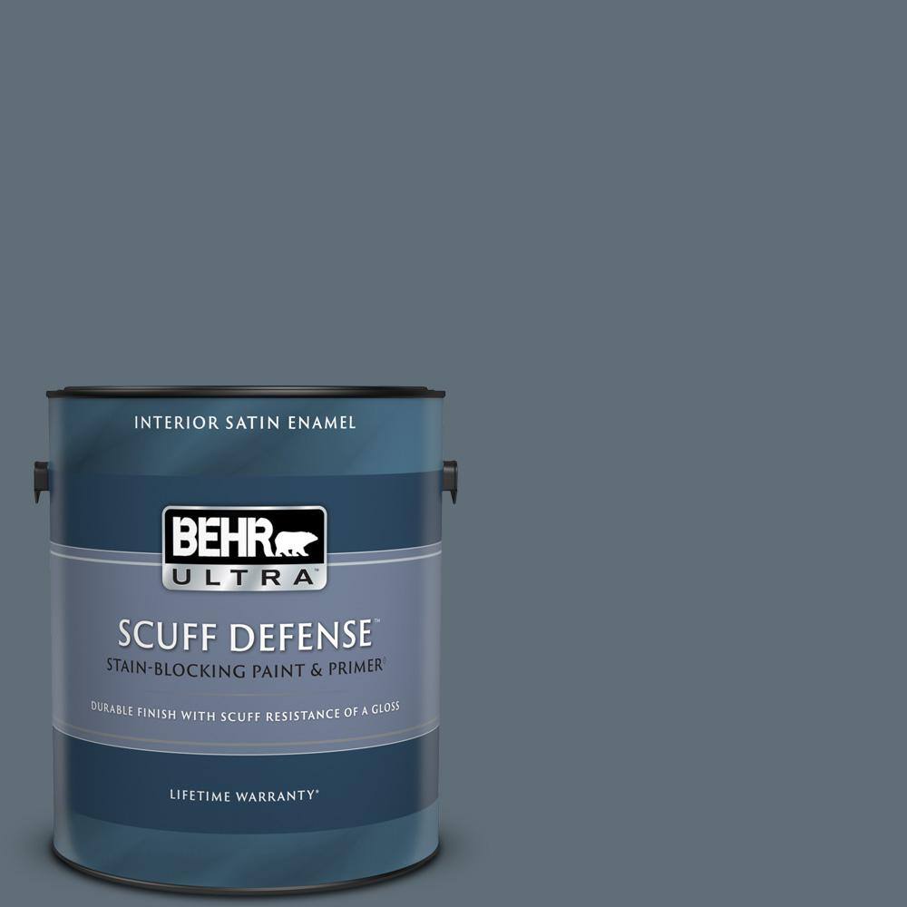 BEHR ULTRA 1 gal. #N480-6 NYPD Extra Durable Satin Enamel Interior ...