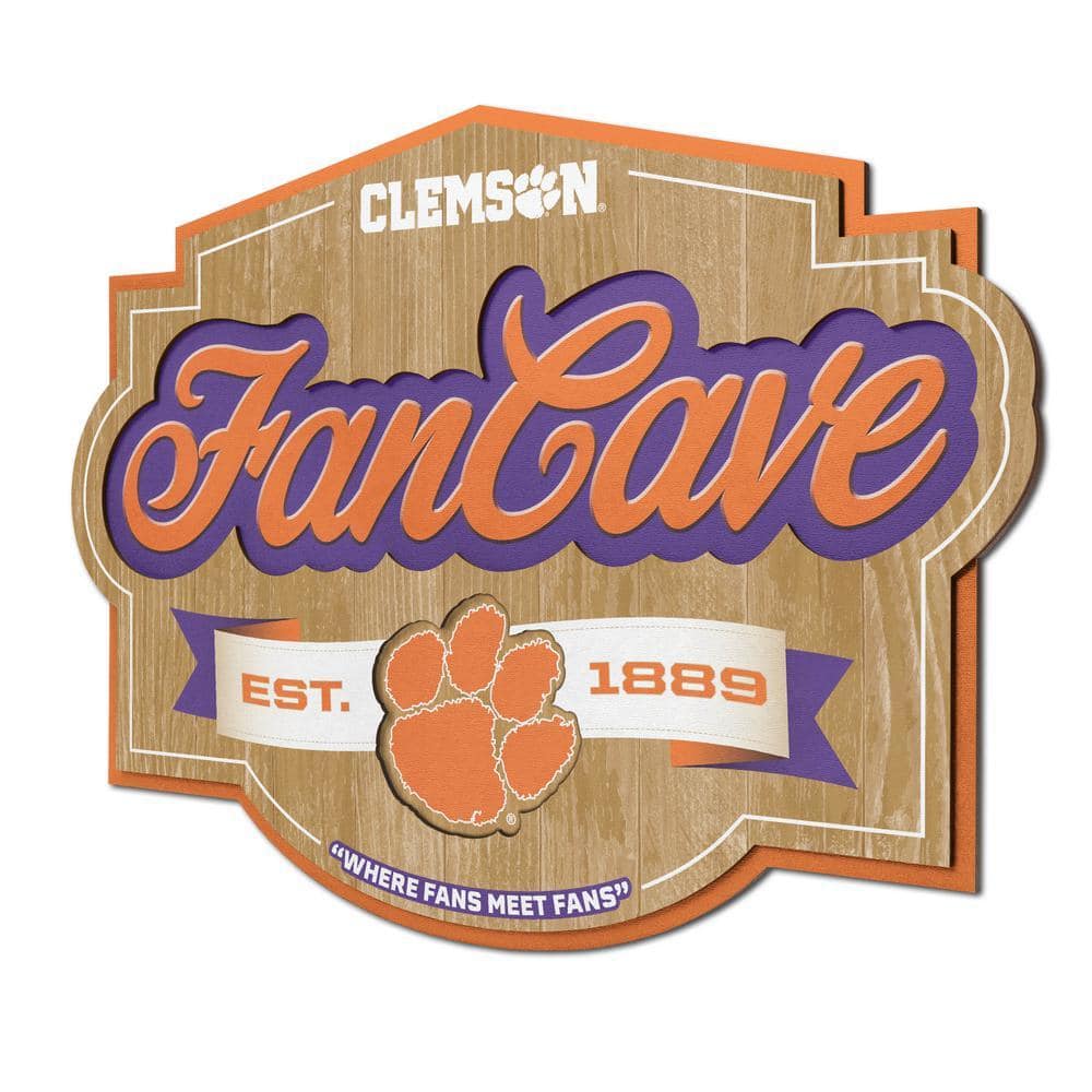 YouTheFan NCAA Clemson Tigers Fan Cave Decorative Sign 1902694 - The ...