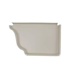 PEAK 5 in. White Aluminum Gutter Right End Cap 2762 - The Home Depot