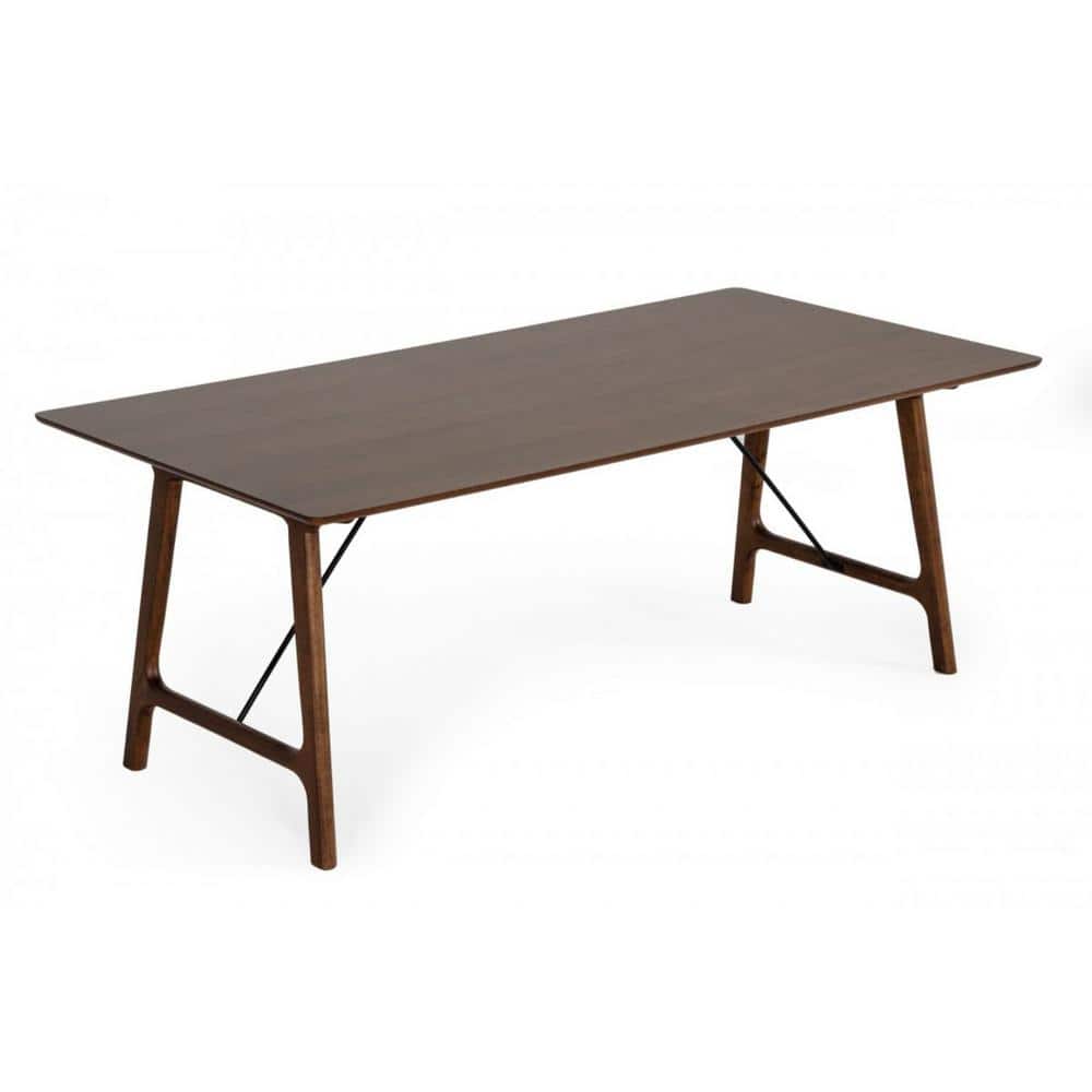 HomeRoots Danielle Black Wood 79 in. 4 Legs Dining Table (Seats 6 ...