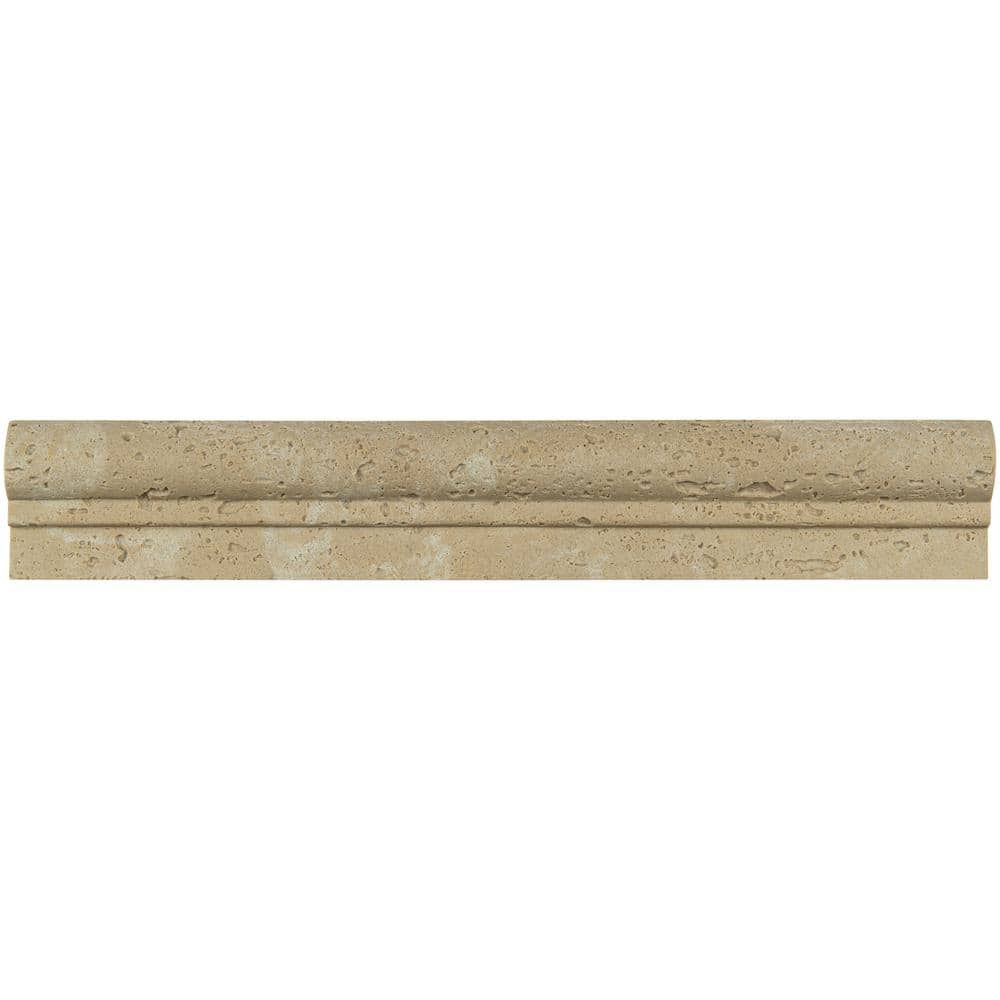 MSI Chiaro Crown Molding 2 in. x 12 in. Honed Marble Wall Tile MCR ...