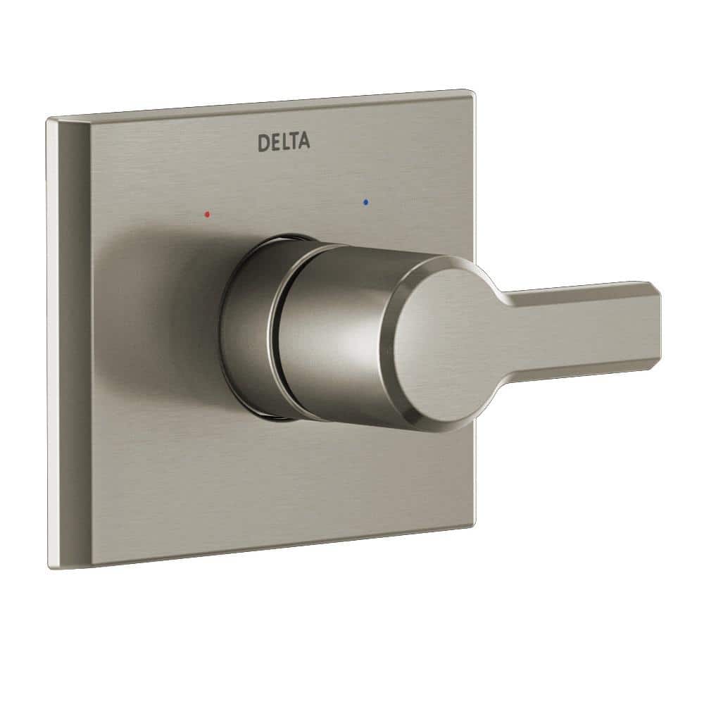 Delta Pivotal 1-Handle Wall-Mount Valve Trim Kit in Lumicoat Stainless ...