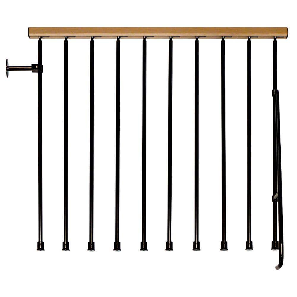 Arke Kompact 47 in. Black Balcony Rail Kit K35073 Black - The Home Depot