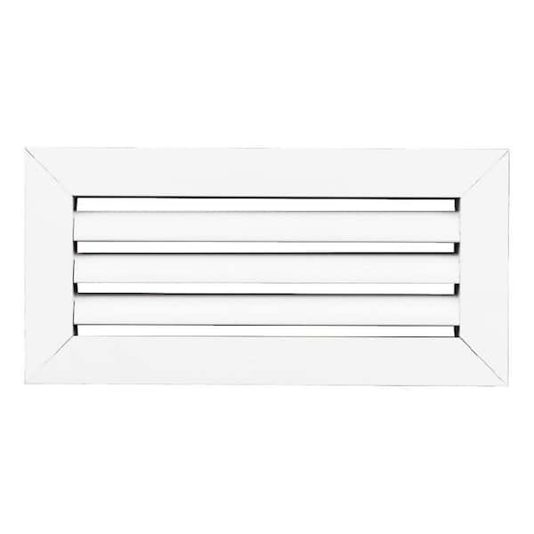 ACLAMINAIRE 10 in. x 4 in. Aluminum Return Air Grille in White L-RA ...