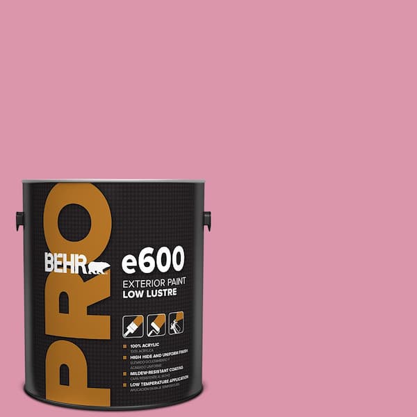 BEHR PRO 1 gal. #110B-4 Foxy Pink Low Luster Exterior Paint PR62001 ...