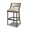 Jennifer Taylor Paris 30.5 in. Light Beige Farmhouse Bar Stool with ...