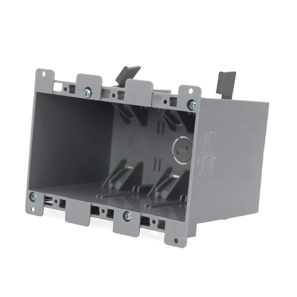 Cantex Old Work 3-Gang 55 cu. in. Electrical Outlet Box and Switch Box ...
