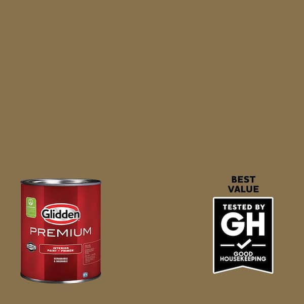 Glidden Premium 1 qt. PPG1100-7 Paddle Wheel Flat Interior Latex Paint ...