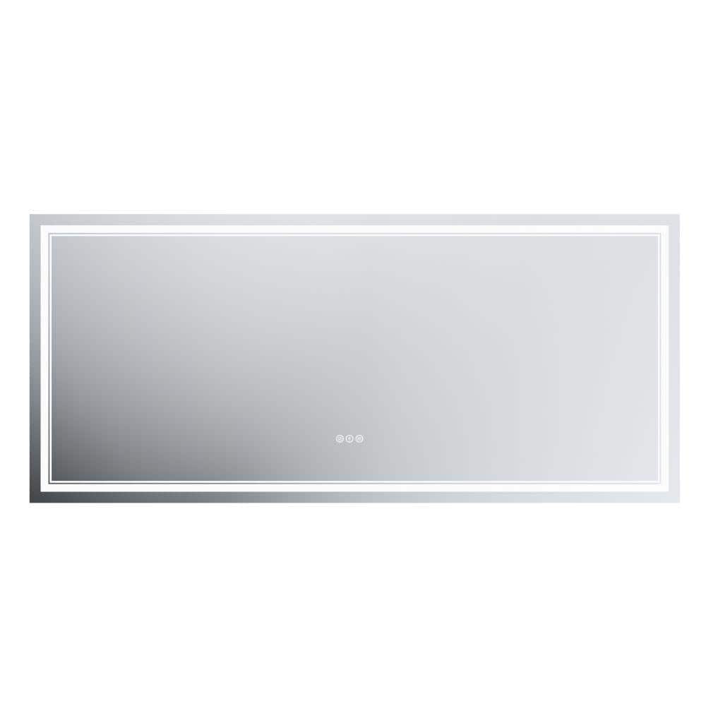 Modland Hans 72 in. W x 32 in. H Rectangular Frameless Backlit LED ...