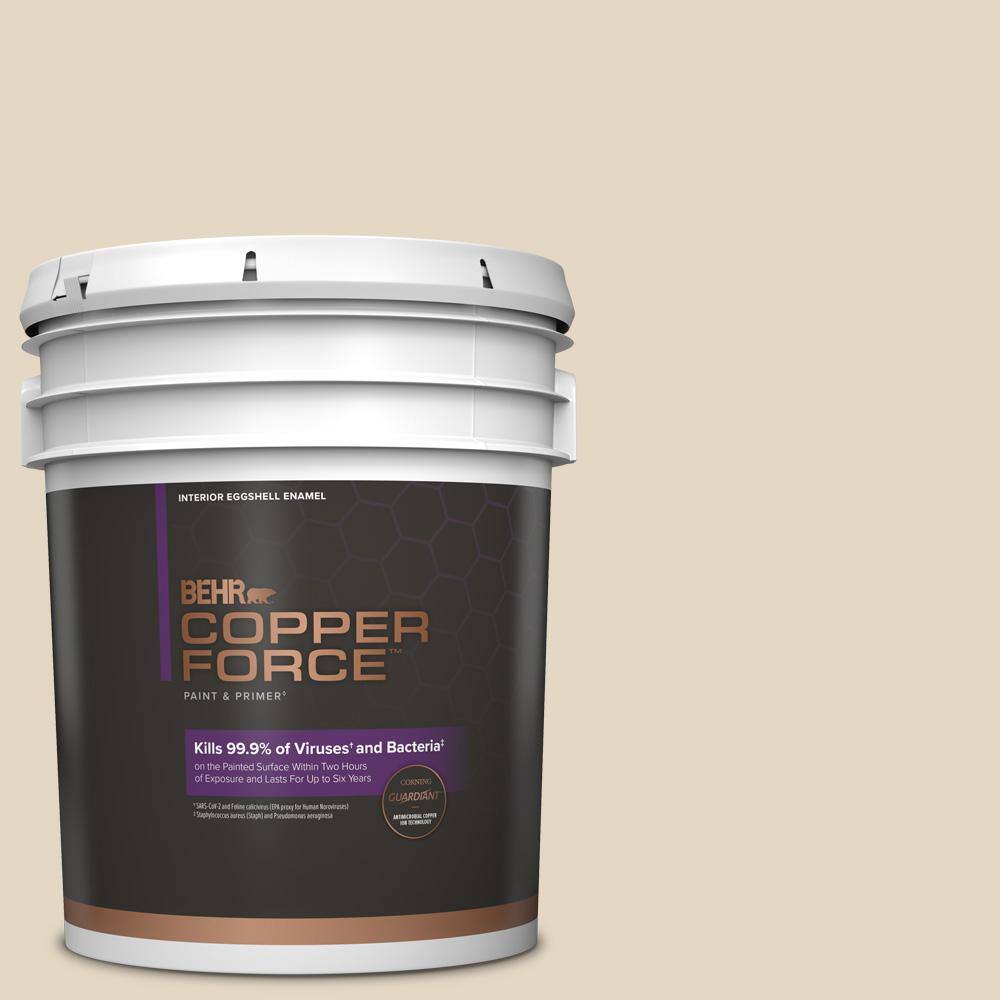 COPPER FORCE 5 gal. #N270-1 High Style Beige Eggshell Enamel Virucidal ...
