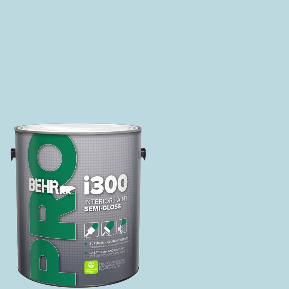 BEHR PRO 1 gal. #S460-1 Air Blue Semi-Gloss Interior Paint PR37001 ...