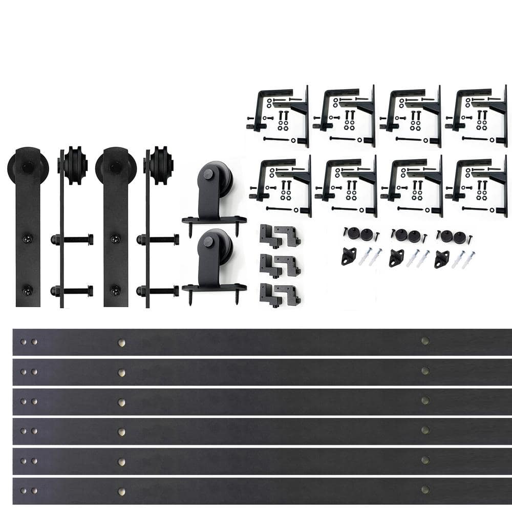 Have a question about HOMACER 10 ft./120 in. Black Rustic Triple Track ...