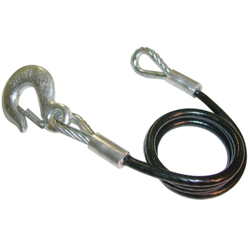Trailer Safety Cable with Eye Hook - 5/16 in. - 3/8 in. Cable SC34 ...