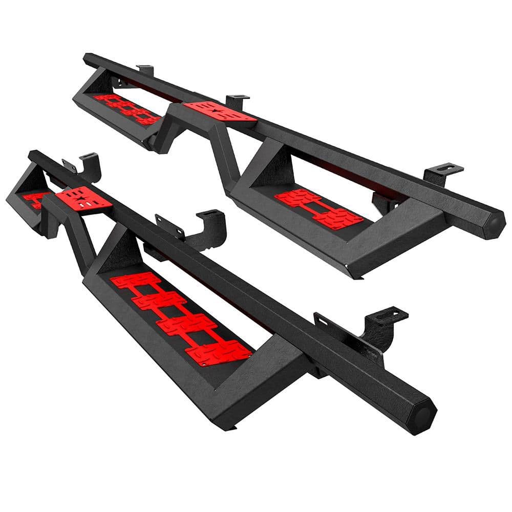 2-Color Running Boards for 2007-2018 Jeep Wrangler JK Unlimited 4-Door ...