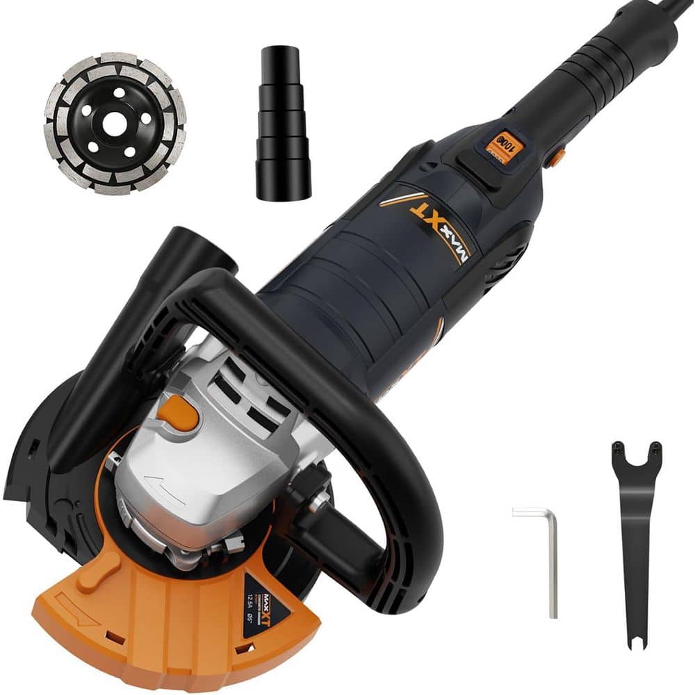 WRIGHTMASTER 14 Amp Corded 5 in. Angle Grinder with Concrete Sander for ...