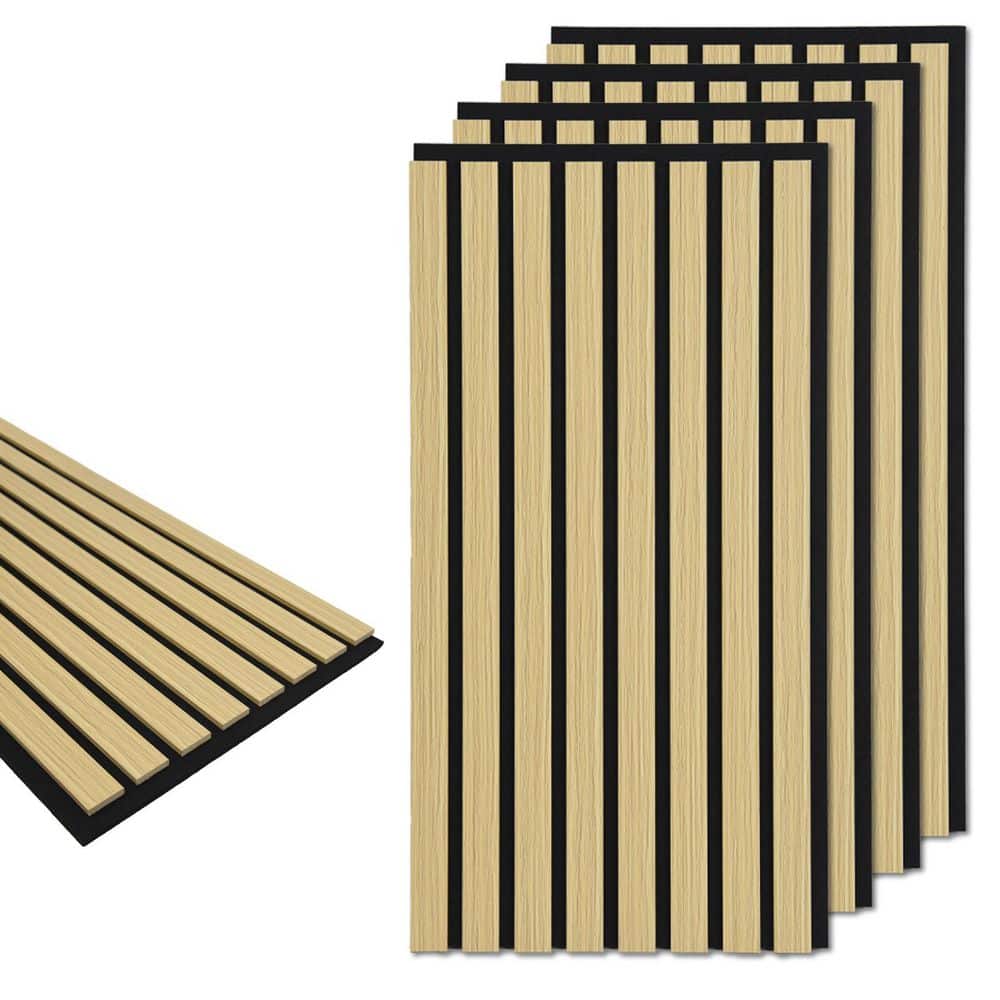 Art3dwallpanels 2/5 in. x 1 ft. x 2 ft. Oak Square Edge MDF Decorative ...