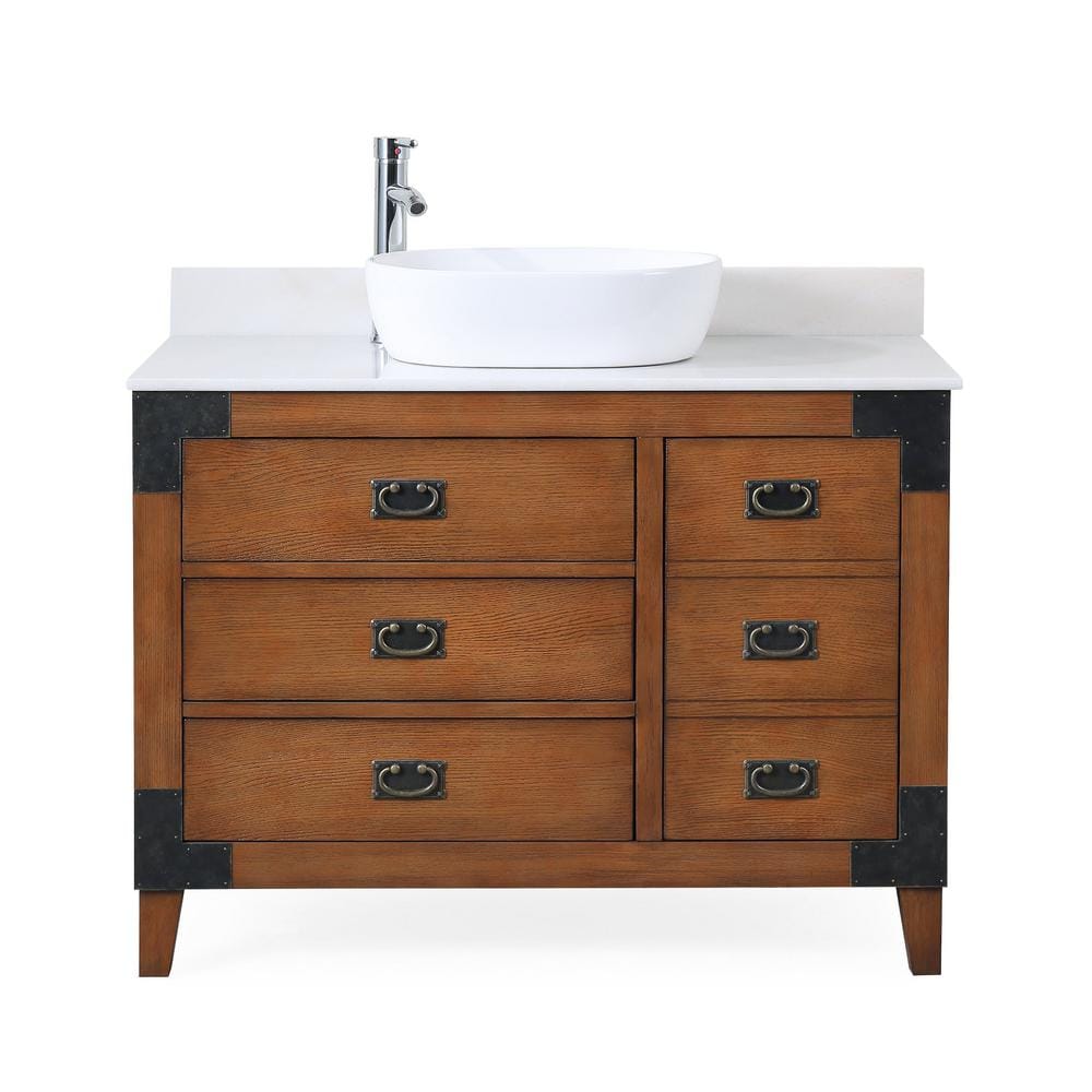 Benton Collection Akira 42 in. W x 22 in. D x 32 in. H Single Sink ...