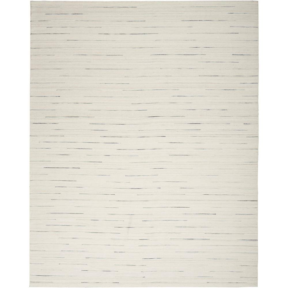 Nourison Interweave Ivory 10 ft. x 14 ft. Solid Ombre Geometric Modern ...