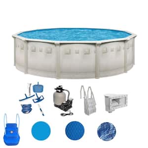 AQUARIAN Huntington 18 ft. Round 54 in. Deep Above Ground Hard Sided ...