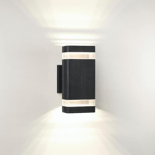 BAZZ Luvia Black Outdoor Integrated LED Wall Scone Fixture W83120BK ...