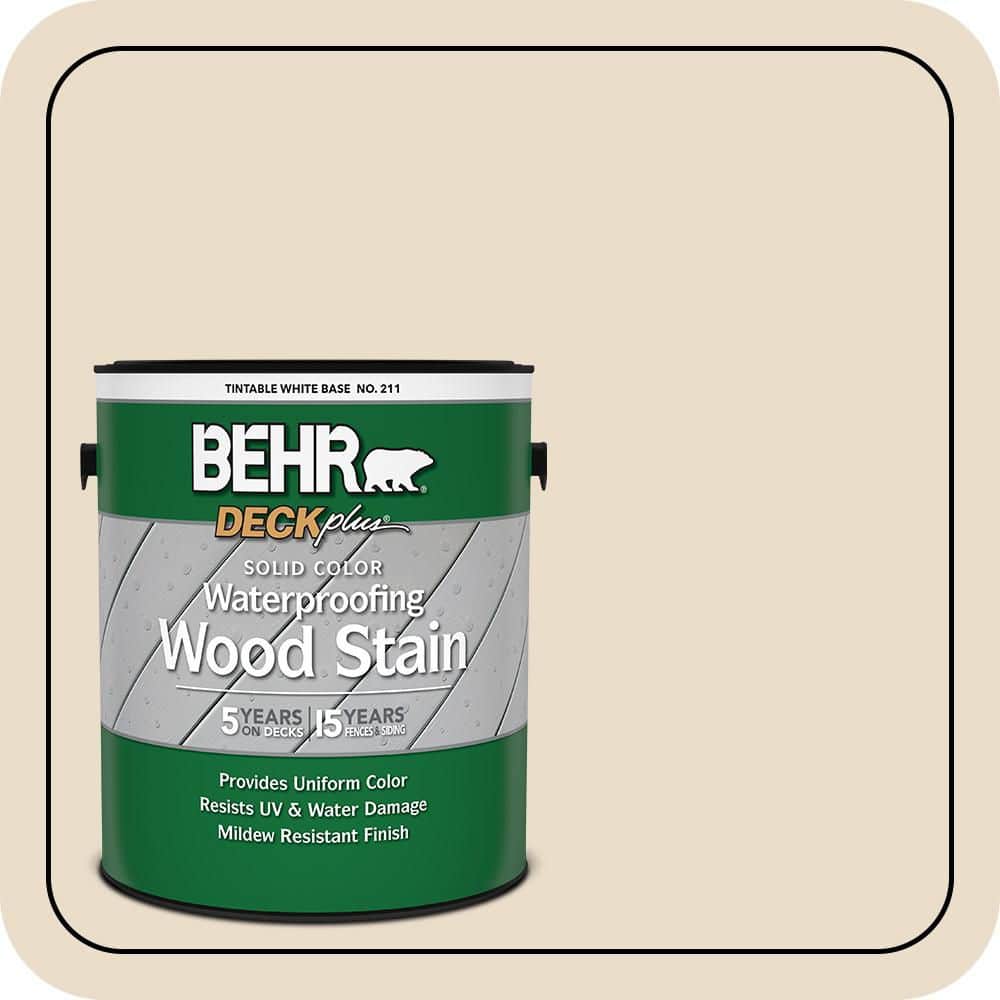 BEHR DECKplus 1 gal. #SC-257 White Pine Solid Color Waterproofing ...
