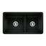 Blanco PRECIS Undermount Granite Composite 33 in. 60/40 Double Bowl ...