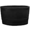 RTS Home Accents 24 in. Dia x 14 in. H Black Plastic Half Barrel ...