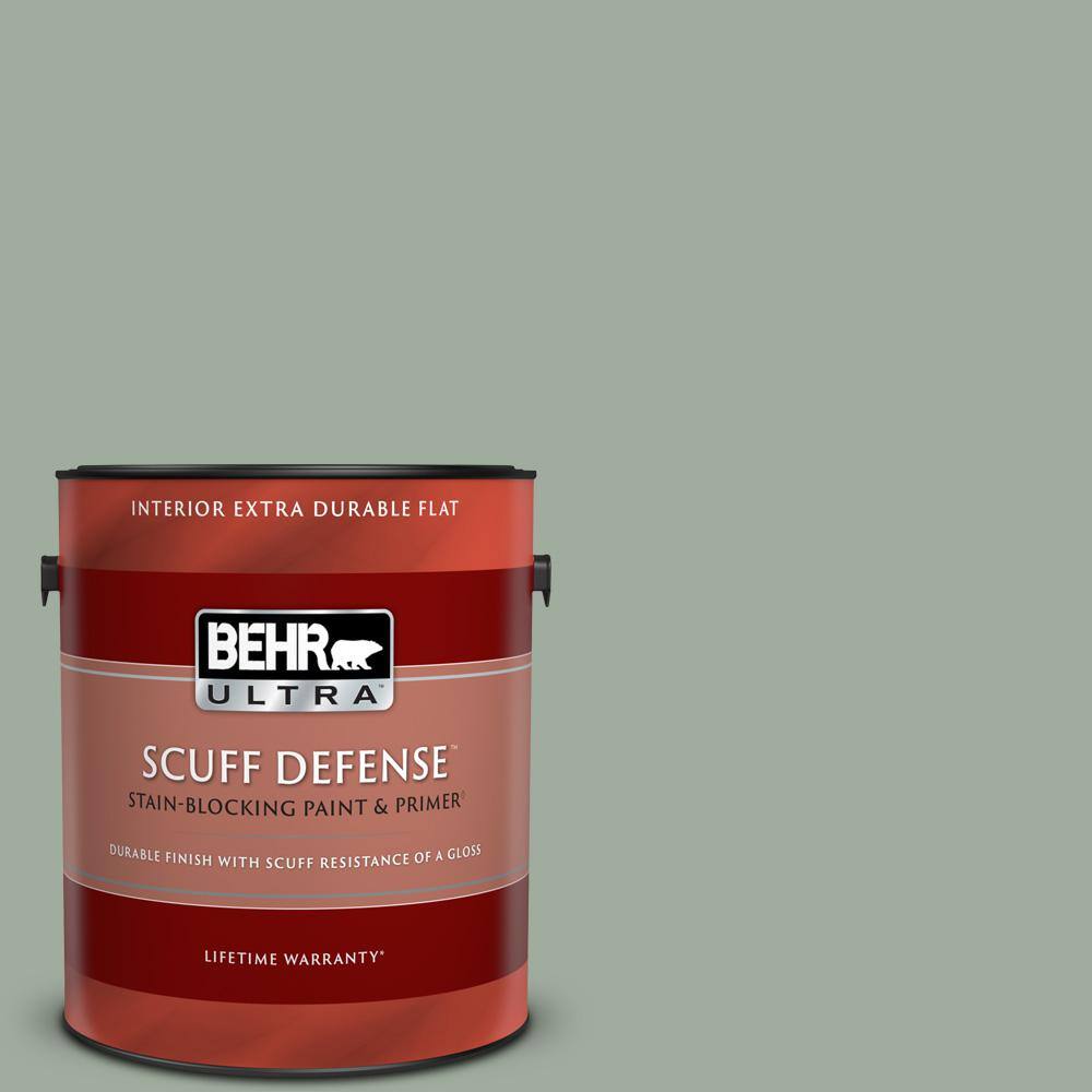 BEHR ULTRA 1 gal. #PPU11-15 Green Balsam Extra Durable Flat Interior ...