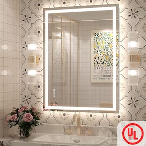 Apmir 24in. W x 36in. H Rectangular Frameless UL Certified RGB and LED ...