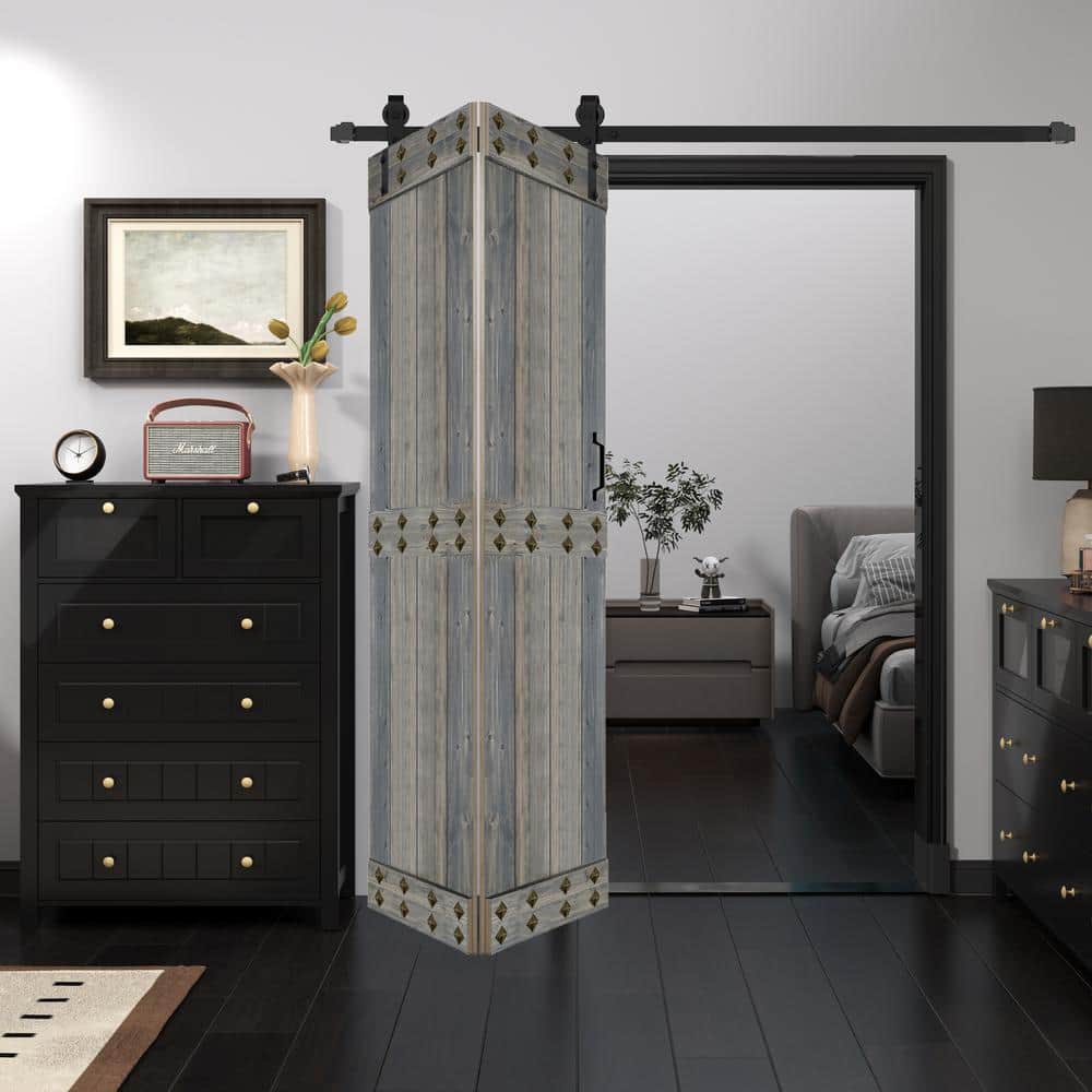 ISLIFE Mid-Bar Series 24in.x84in.(12''x 84''x2Panels)Aged Barrel Solid ...