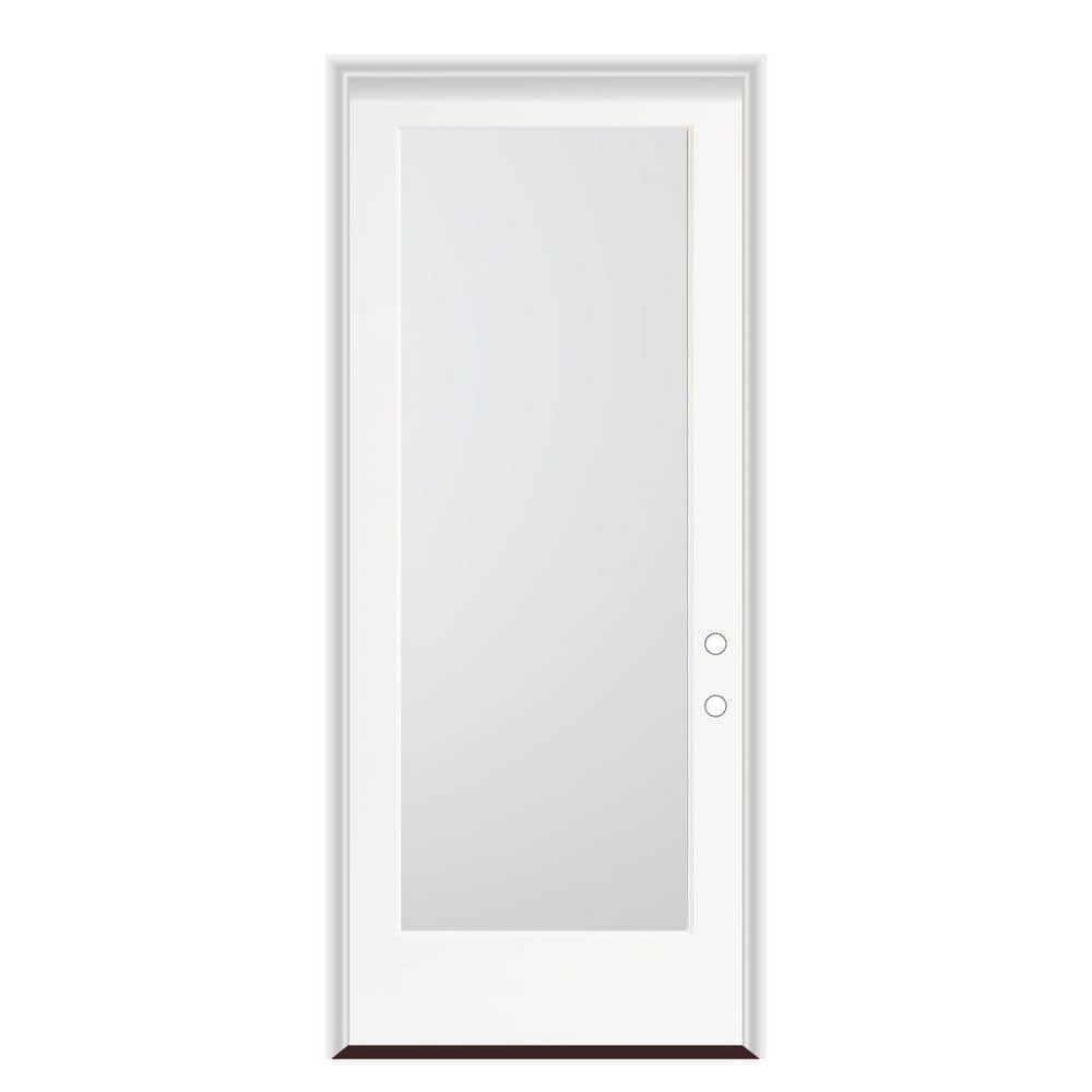 GENESIS ENTRIES 32 in. x 80 in. Left-Hand Inswing Full Lite Clear Glass ...