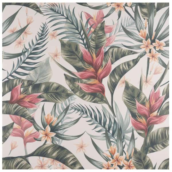 Merola Tile Imagine Botanical Utopia 9-3/4 in. x 9-3/4 in. Porcelain ...