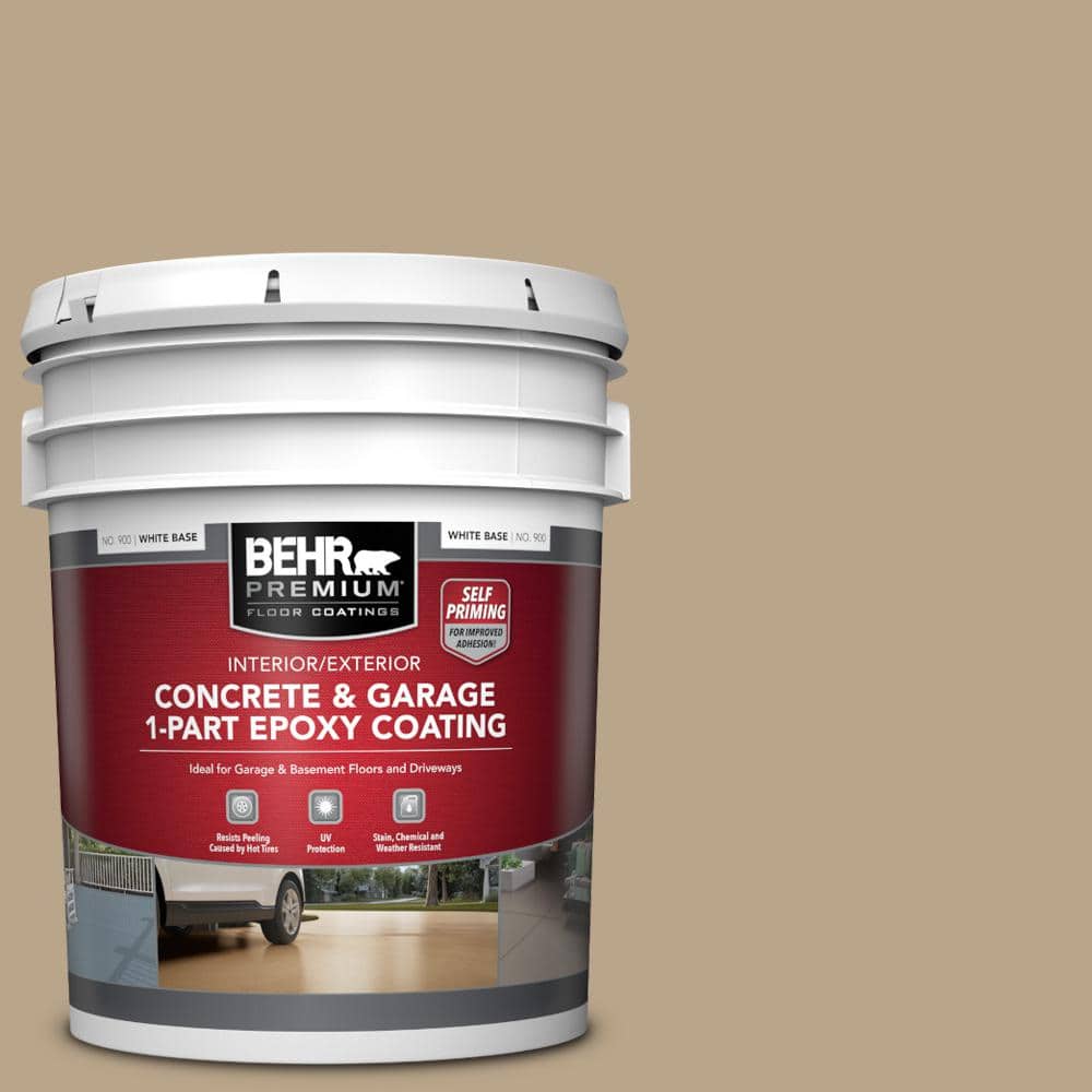 BEHR PREMIUM 5 gal. #710D-4 Harvest Brown Self-Priming 1-Part Epoxy ...