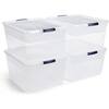 Rubbermaid Cleverstore 71 Qt. Clear Plastic Storage Bins Bundle with ...