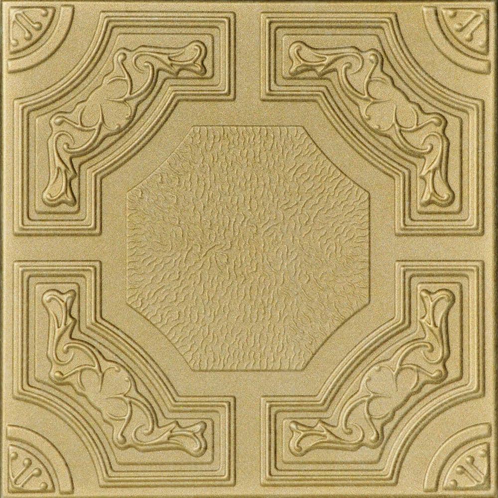 Reviews for A La Maison Ceilings Evergreen Light Brass 1.6 ft. x 1.6 ft ...