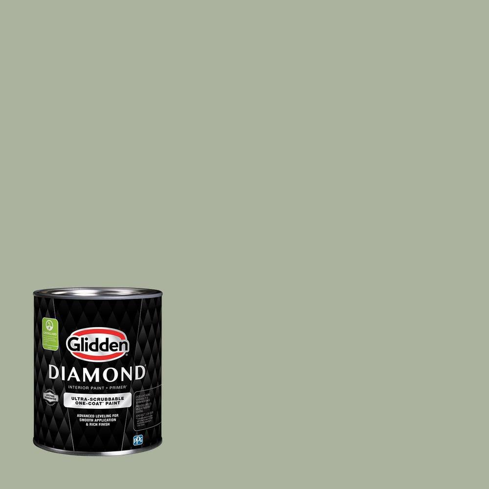 Glidden Diamond 1 qt. PPG1127-4 Gargoyle Eggshell Interior Paint with ...