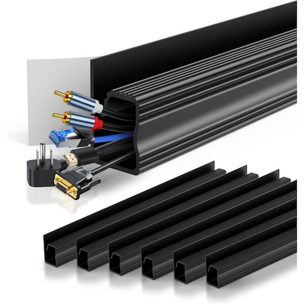 Yichuhaoxi Under Desk Cable Management Tray 31.5 in. Cord Organizer No ...