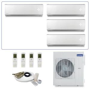 boreal 21 SEER 36,000 BTU 3 Ton Dual-Zone Ductless Mini Split Air Conditioner with Heat Pump-230 ...