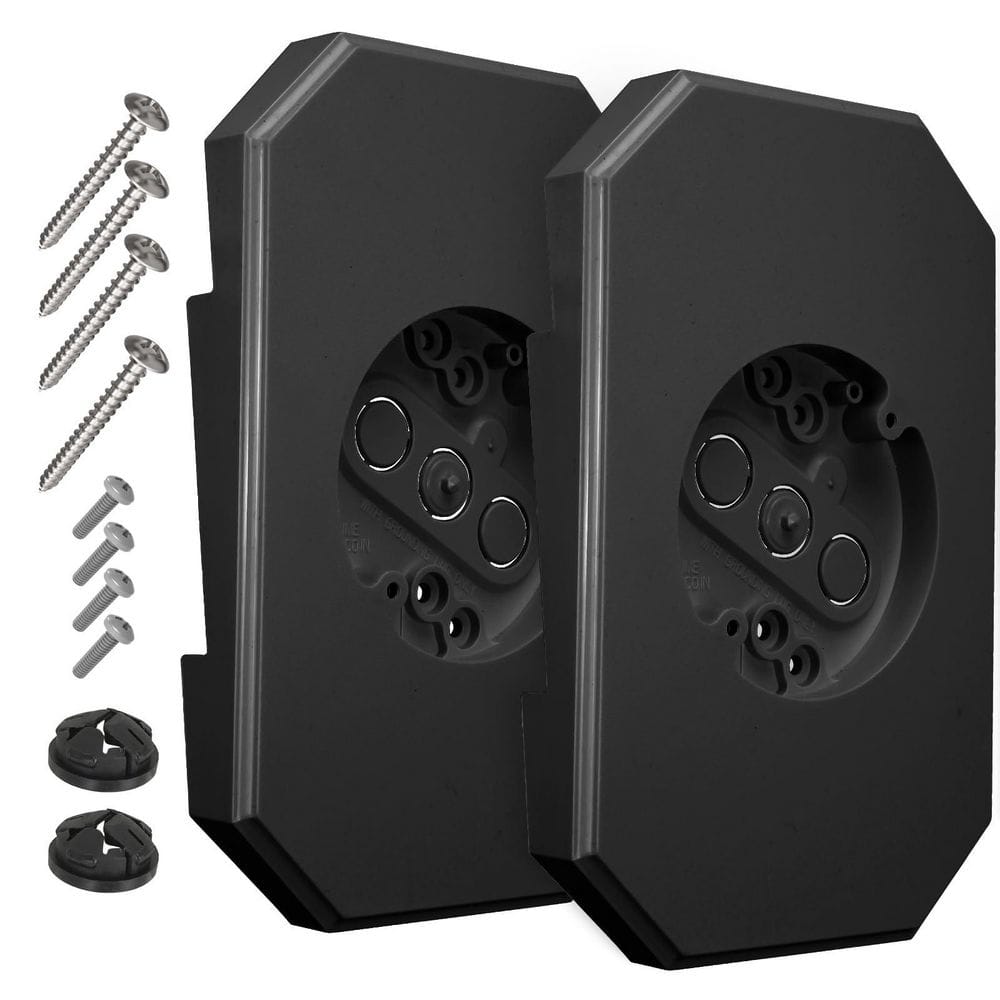 1/2 in. Lap Siding Mounting Block w Electrical Box Heavy-Duty Nylon ...