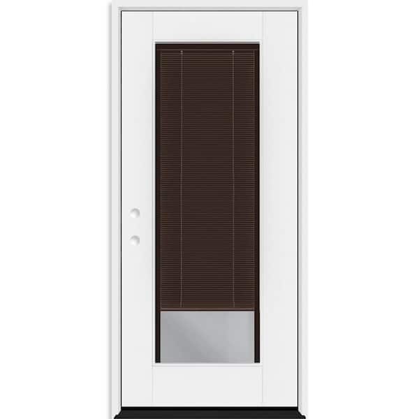 Steves & Sons Legacy 32 in. x 80 in. Full Lite Clear Glass Mocha MB ...
